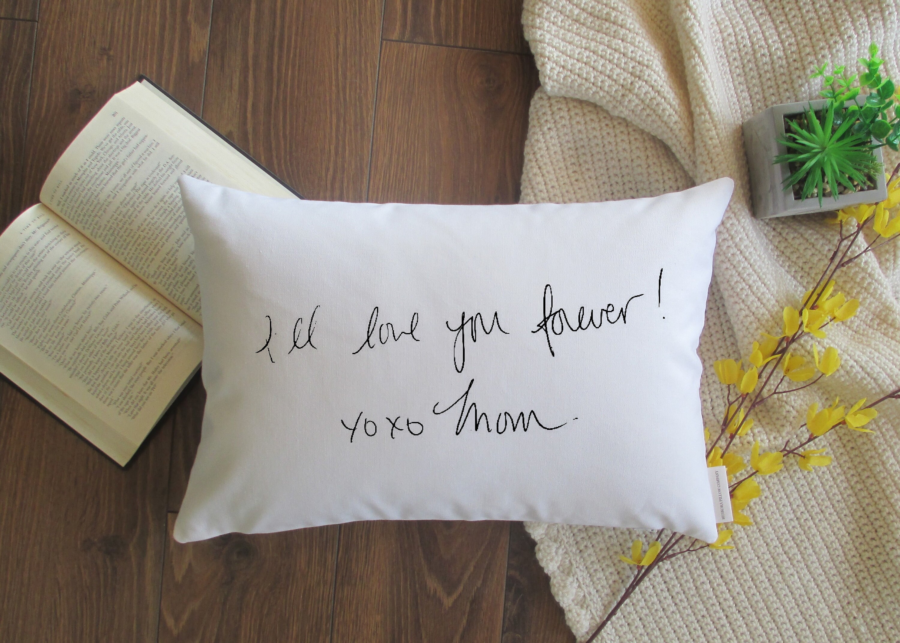 Handwritten Note Pillow Cover Pillow Cover With Custom Note - Etsy