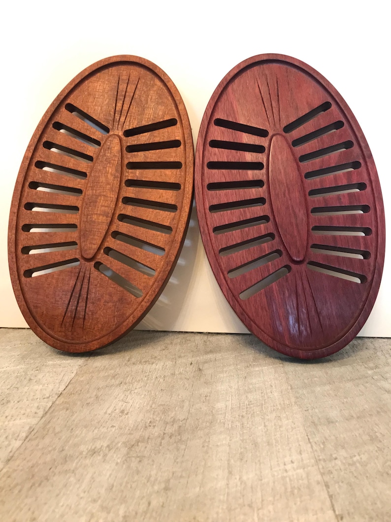 Handcrafted Wooden Trivet: Modern Art Deco Design, Natural Finish - Etsy