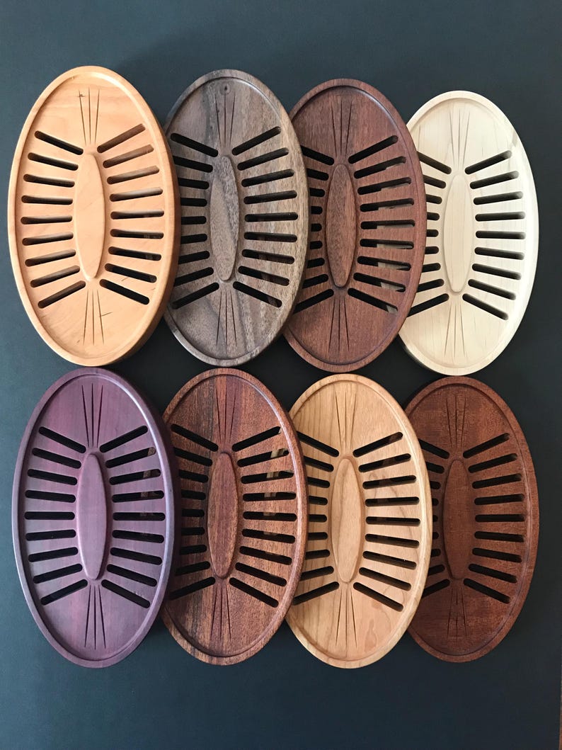 Handcrafted Wooden Trivet: Modern Art Deco Design, Natural Finish - Etsy