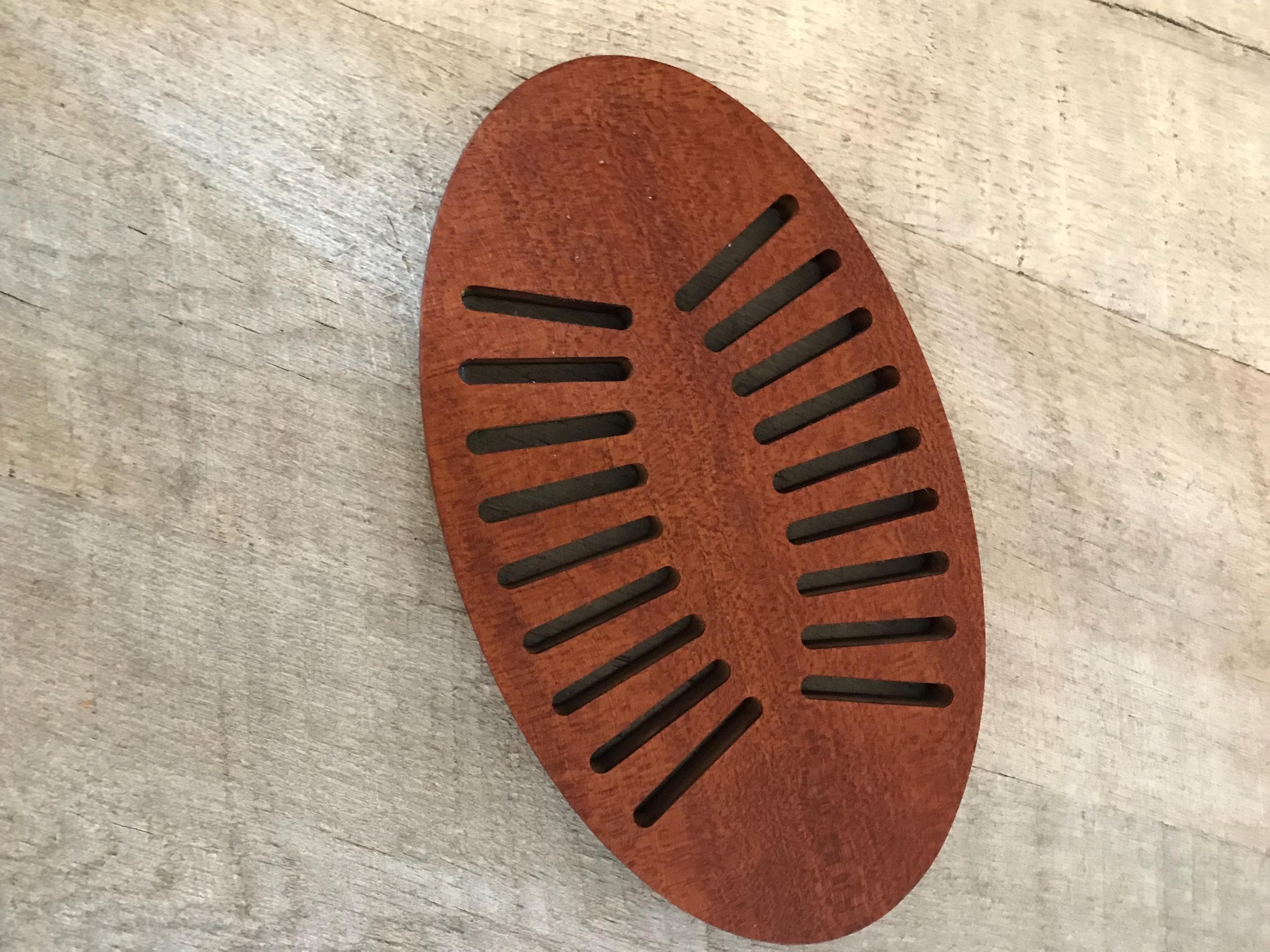 Handcrafted Wooden Trivet: Modern Art Deco Design, Natural Finish - Etsy