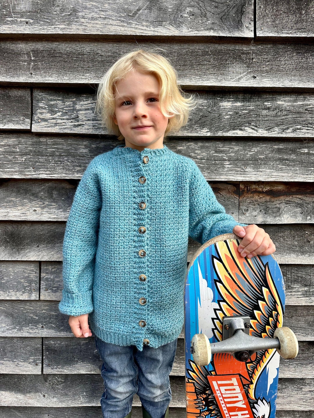 The Damien Cardigan Pattern | Boys Crochet Cardigan Sweater | Instant ...