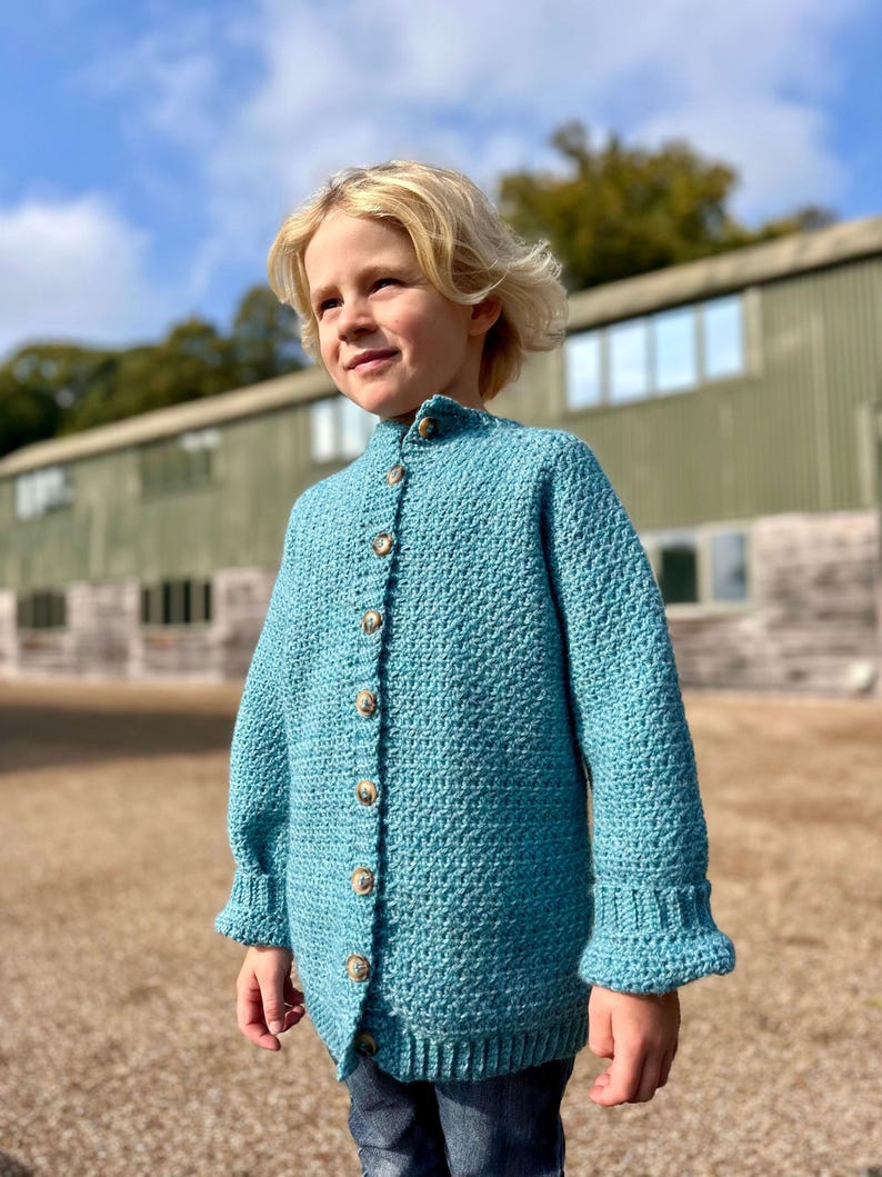 The Damien Cardigan Pattern | Boys Crochet Cardigan Sweater | Instant ...