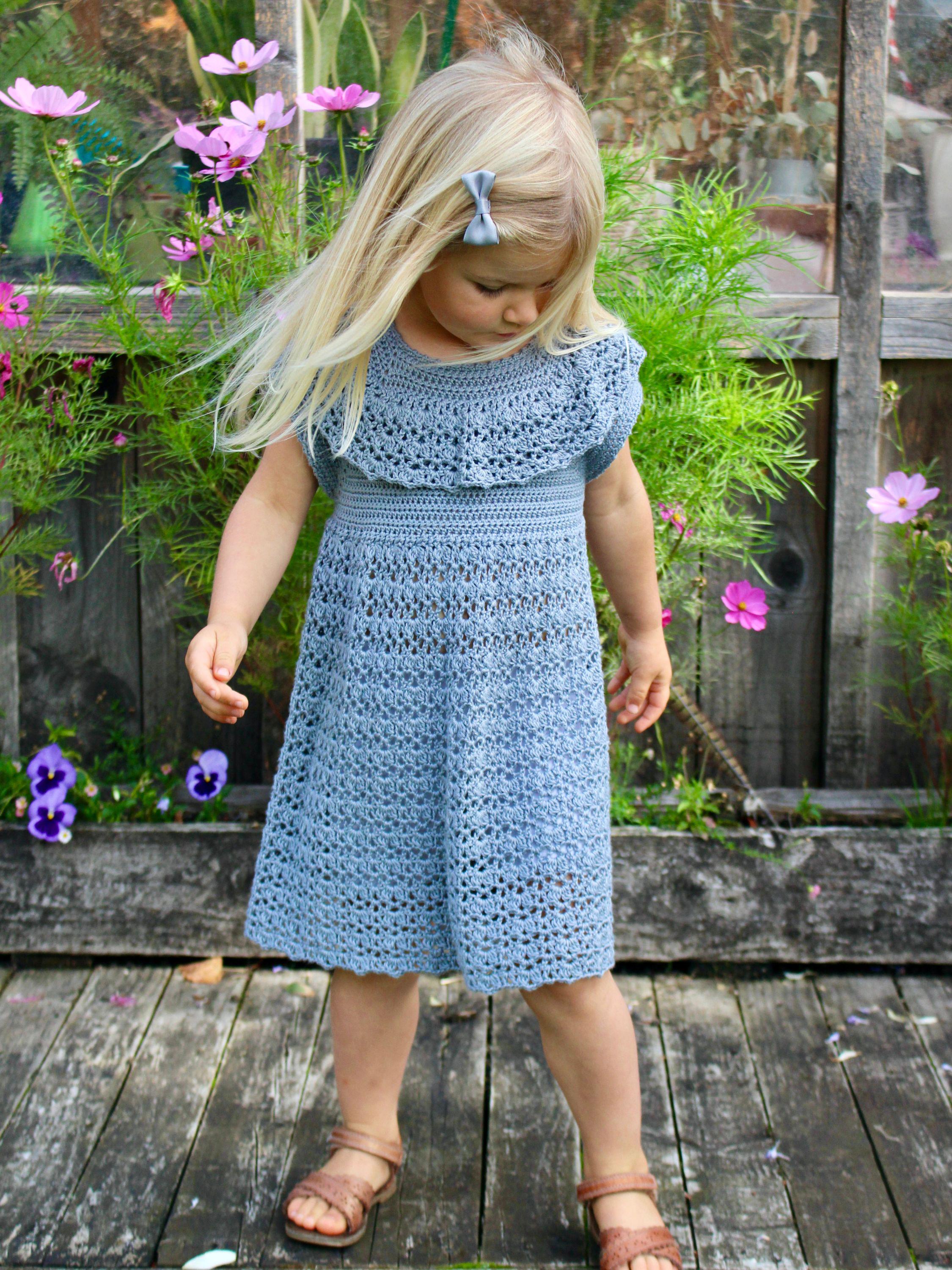 Crochet Girls Dress Pattern- the Vivienne Dress by the Moule Hole With ...