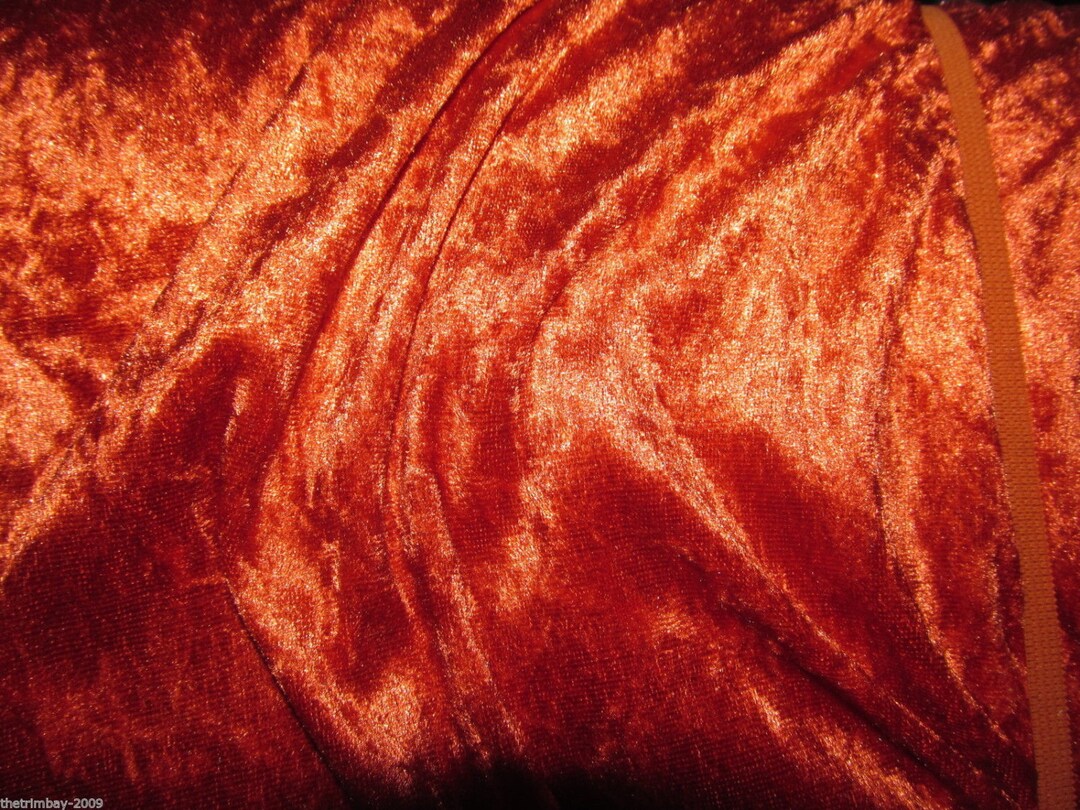 Terracotta Crushed Velvet Fabric Craft Stretch Velour 150 Cm Wide - Etsy UK