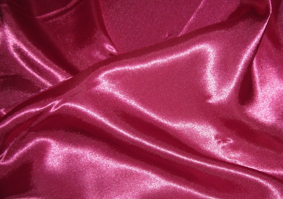 Satin Silky Rose Pink Coloured Fabric Plain Dress & Craft | Etsy UK