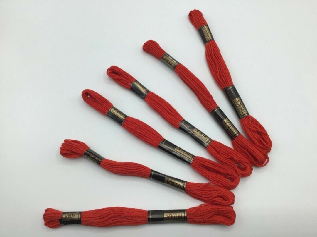 6 Skeins Trebla Embroidery Cross Stitch Thread '6 X 8 Metre Skeins' 100 ...