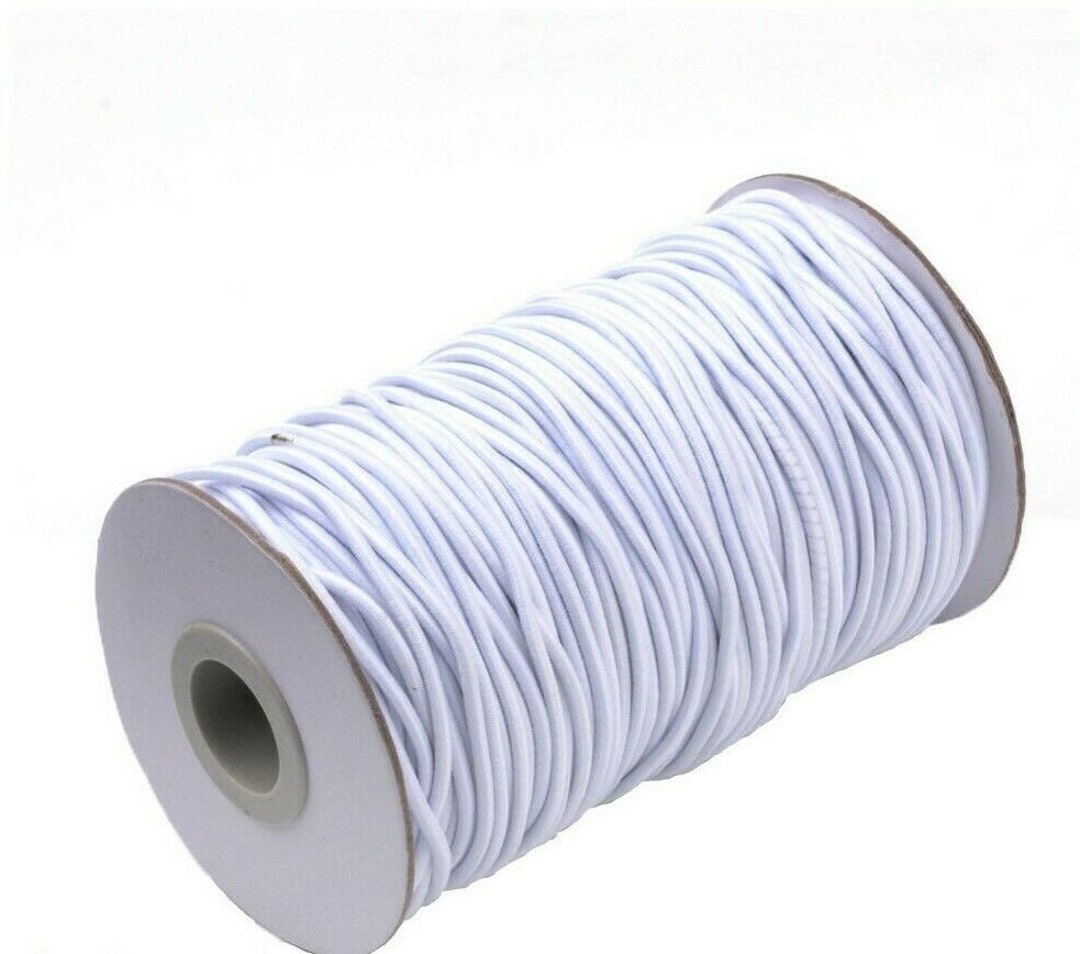 Round White 2 Mm Wide Elastic 10 Metre Lengths - Etsy