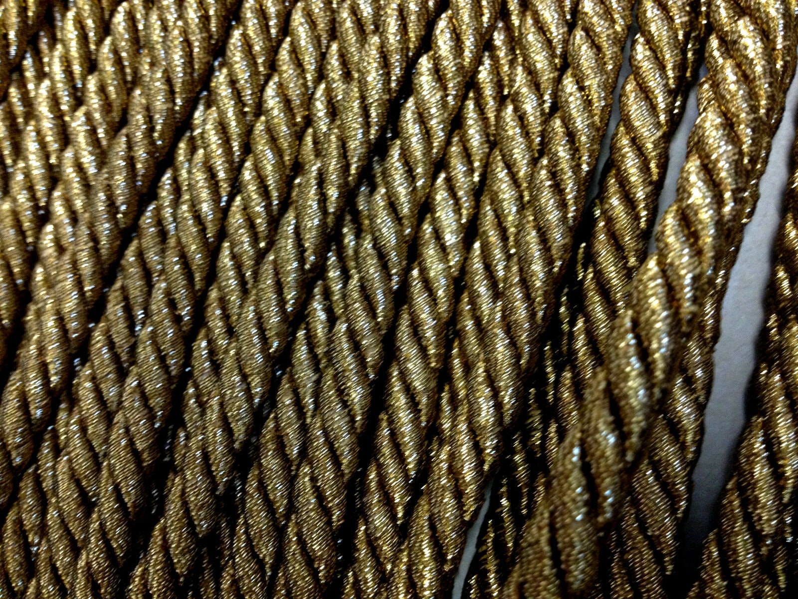 Bronze Gold Twisted Lurex 8 Mm Cord - Etsy