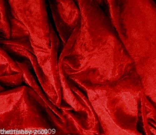 Red Velvet Crushed Velvet Fabric Craft Stretch Velour 150 Cm - Etsy UK