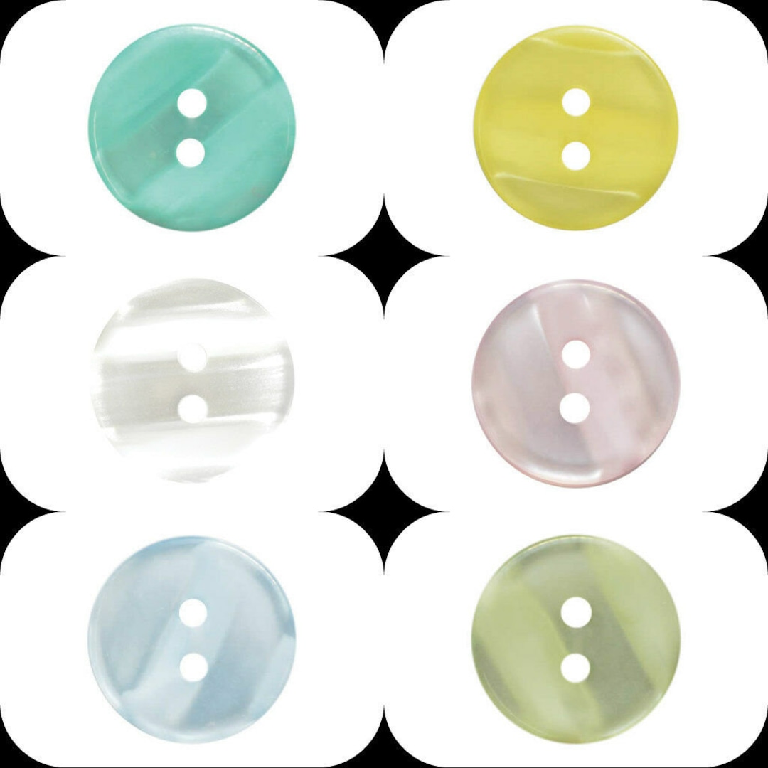 Shadow Stripe Buttons All Colours - 15.3 Mm Diameter X 25 Buttons - Etsy