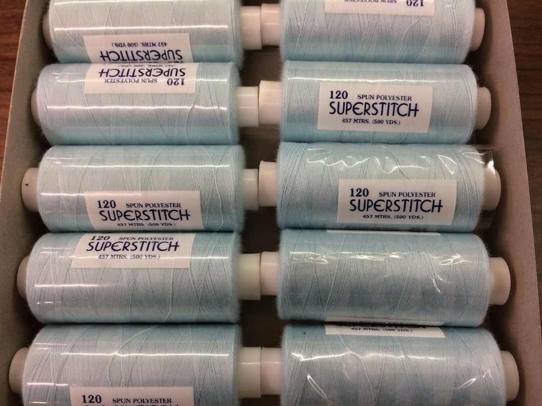 Superstitch 500 Yards Single Reel Sewing Machine Polyester Thread Baby ...
