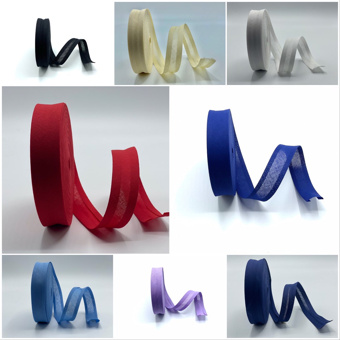 100 % Cotton Bias Binding 25 Metre Rolls 25 Mm (1" Wide) - Etsy