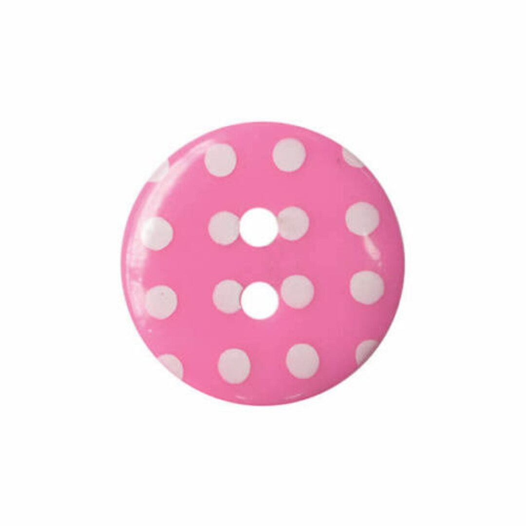 Round Dotty Fine Style Buttons All Sizes Choice of Colours - Pink X 10 ...