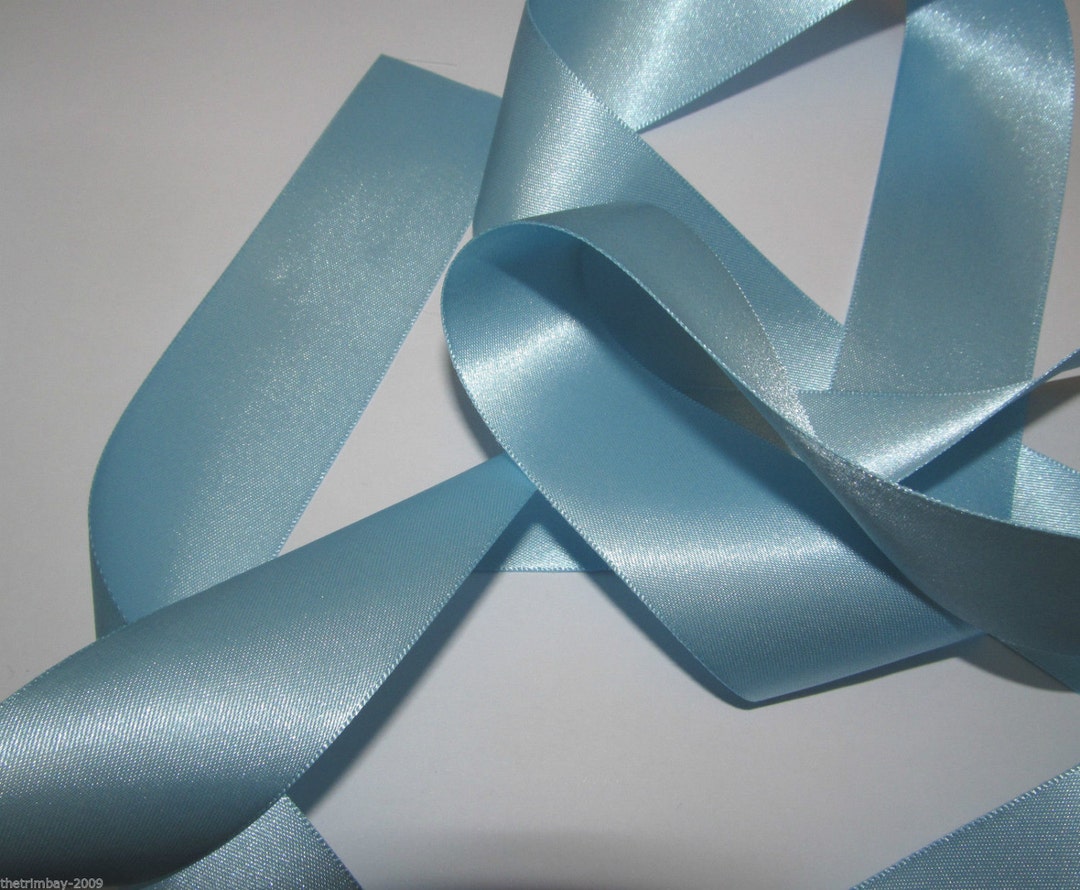 Sky Blue Quality Double Satin Ribbon 3mm Wide X 3 Metres - Etsy
