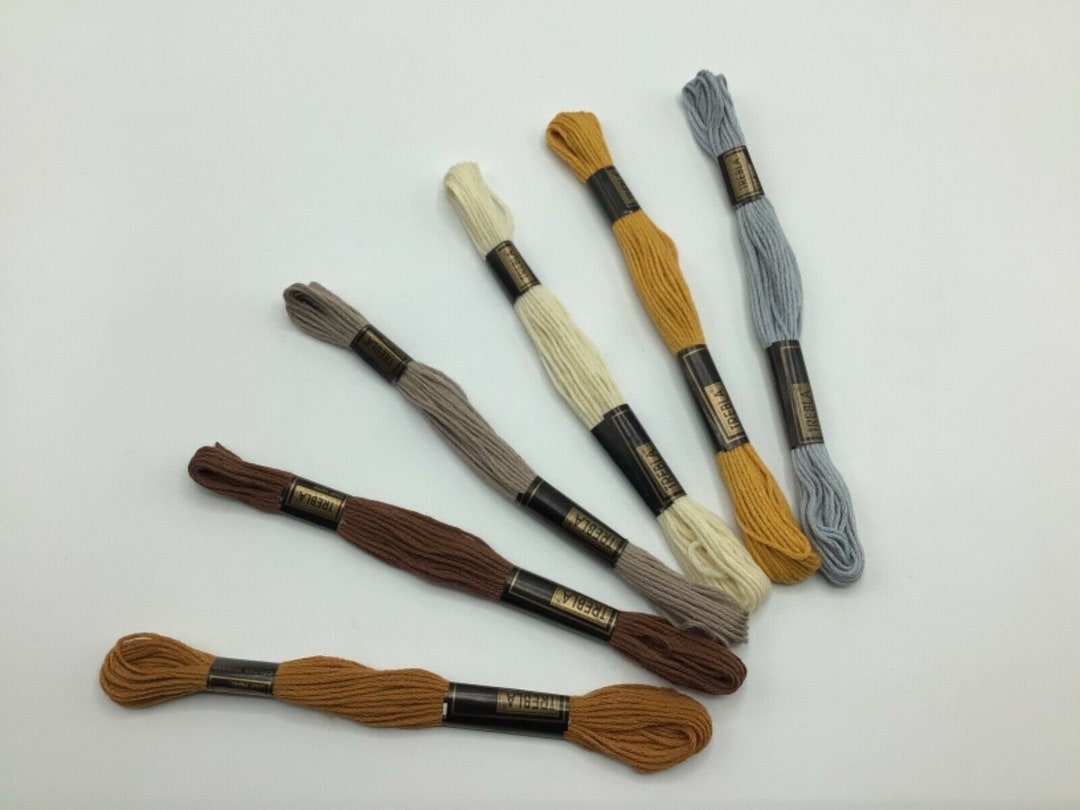 6 Skeins Trebla Embroidery Cross Stitch Thread '6 X 8 Metre Skeins' 100 ...