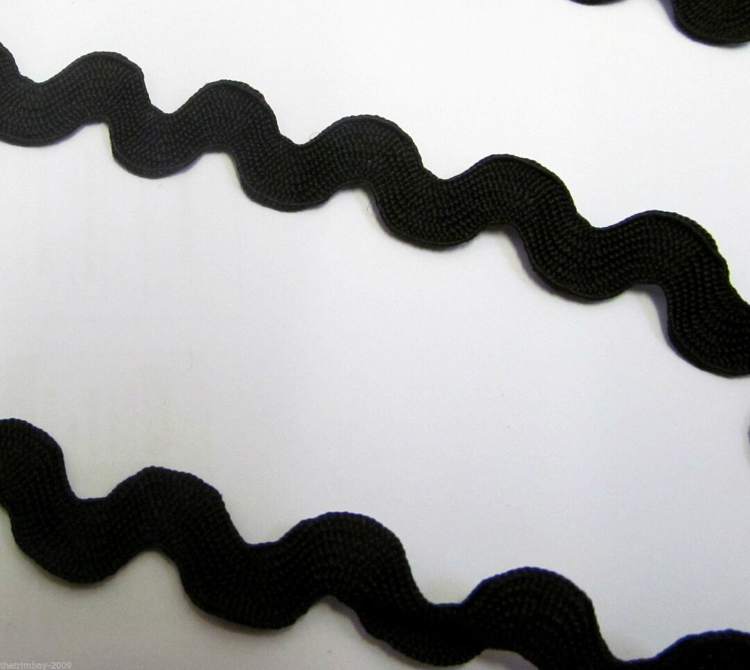 Designer Jumbo Black 9mm Ric Rac Braid Trimming 3metres - Etsy