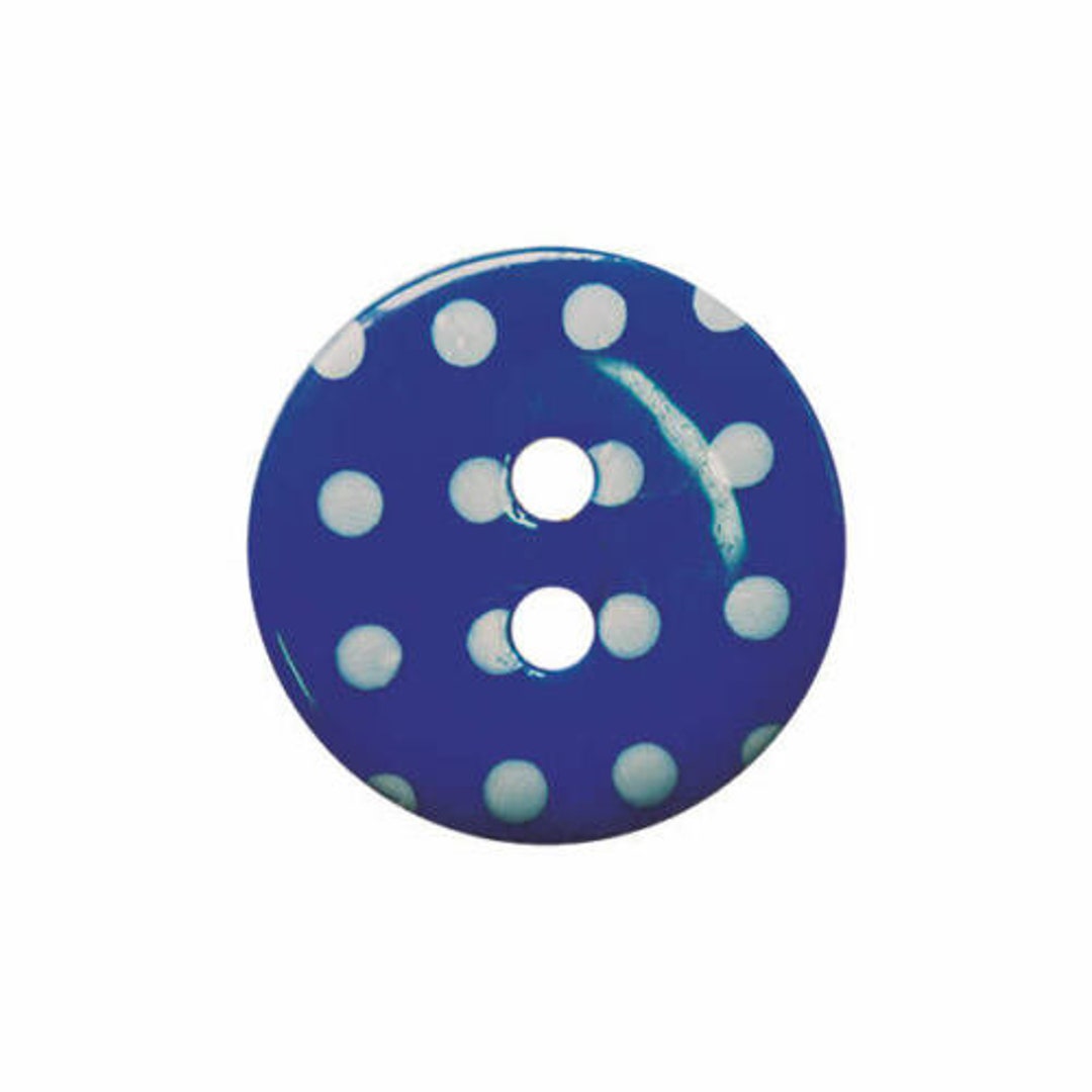 Round Dotty Fine Style Buttons All Sizes Choice of Colours - Navy X 10 ...