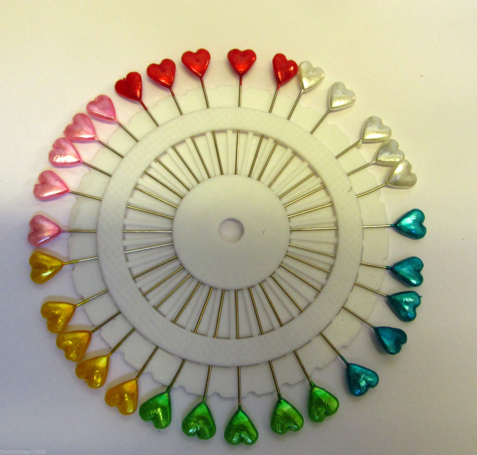 Plastic Headed Extra Long Pins - Assorted Colours - Hearts-stars-daisy ...