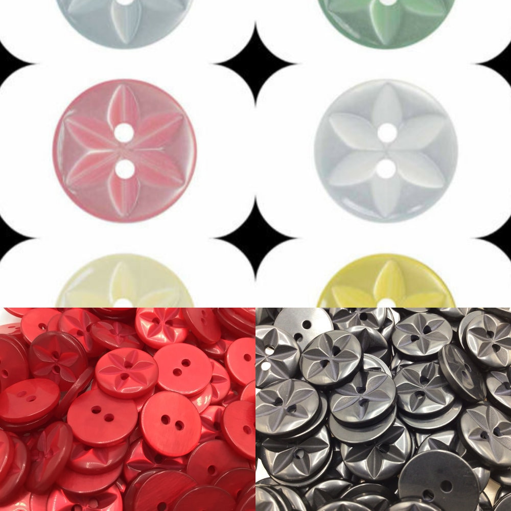 Botones Estrella 14mm Diámetro x 25 x 50 x 100 Botones - Etsy España