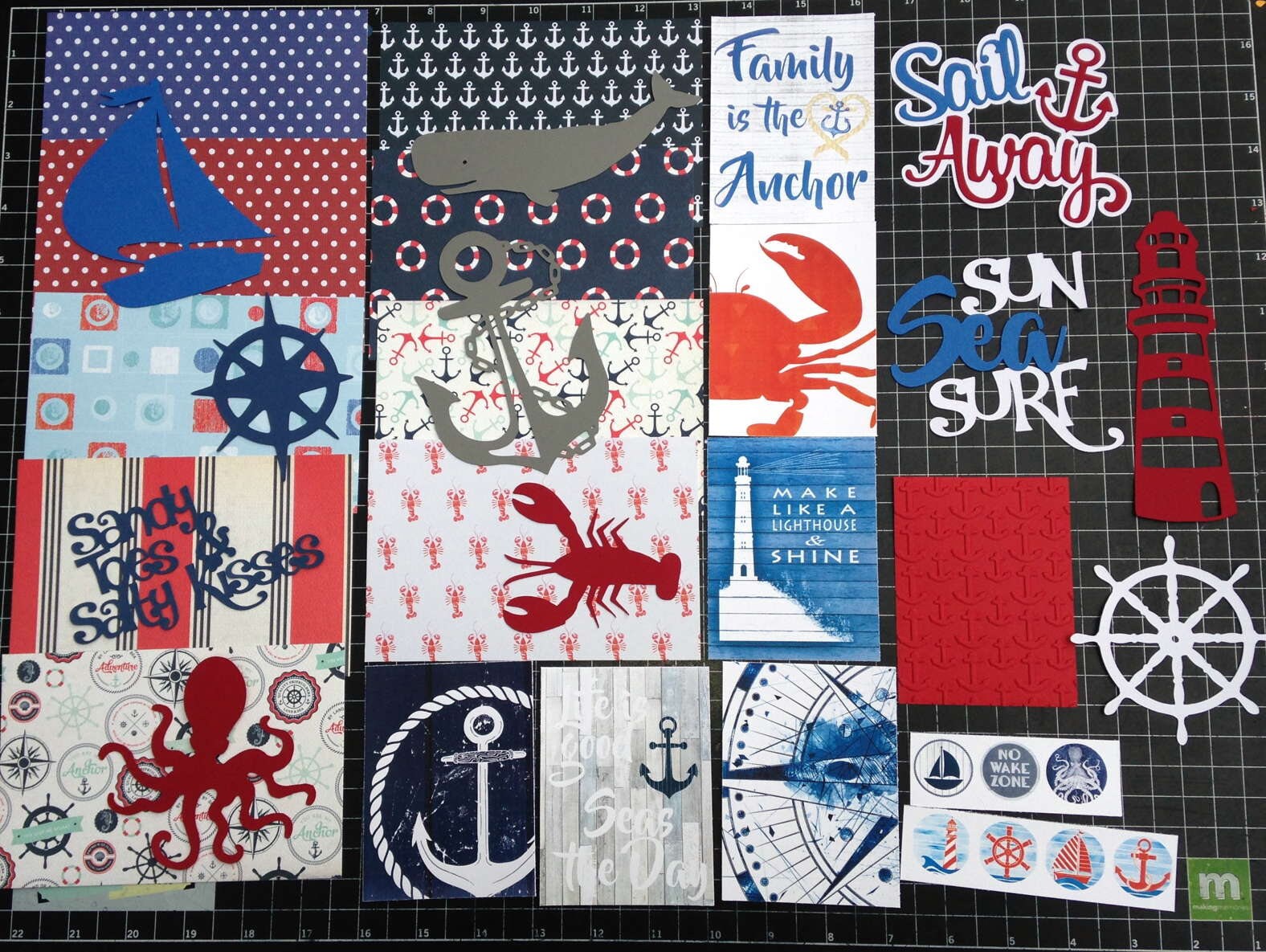 Nautical Scrapbook Kit Nautical Scrapbook Paper Die Cuts - Etsy