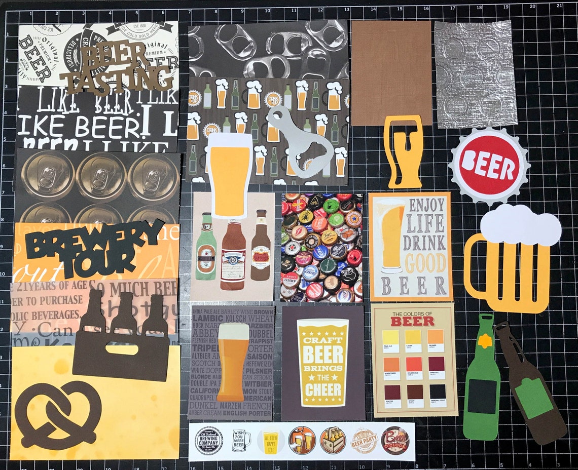 Beer Scrapbook Kit Brewery Craft beer Scrapbook paper | Etsy