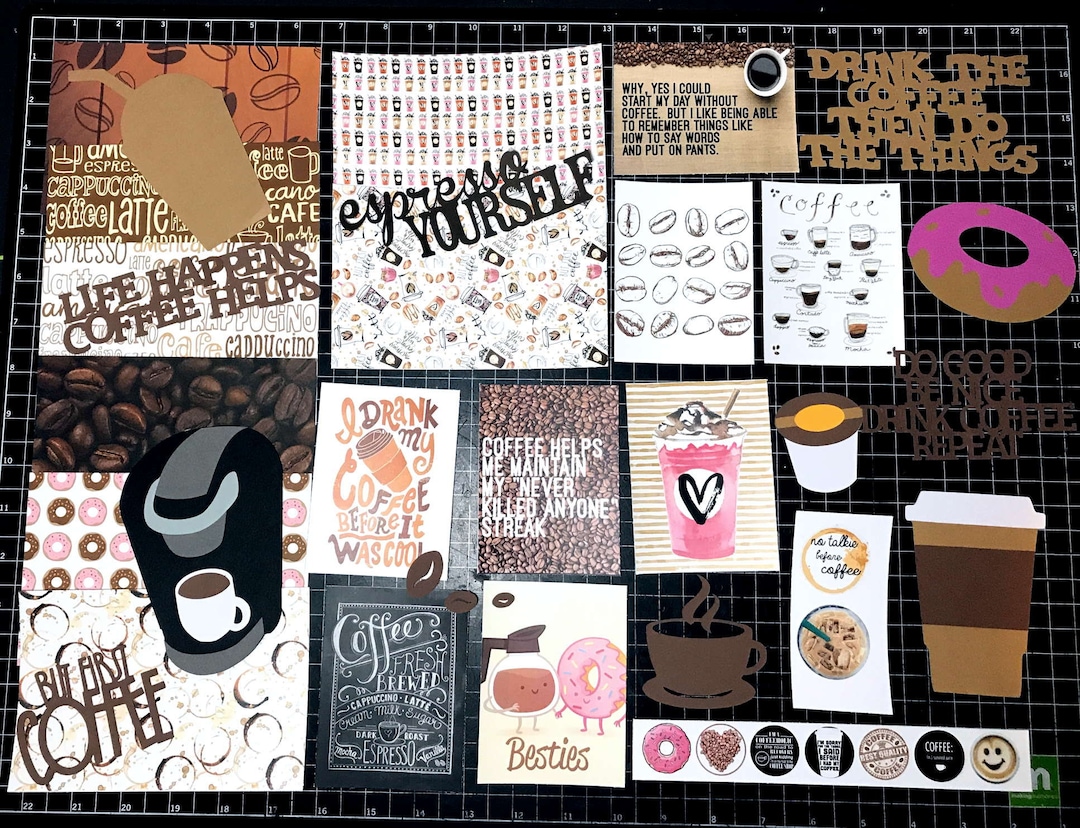 Coffee Scrapbook Kit. Coffee 2.0 Kit. Coffee, Caffeine, Coffee Pod ...