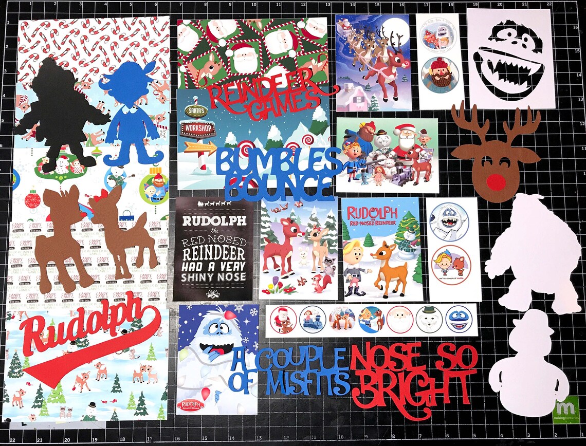 Rudolph the Red Nosed Reindeer Scrapbook Kit Scrapbook Paper - Etsy