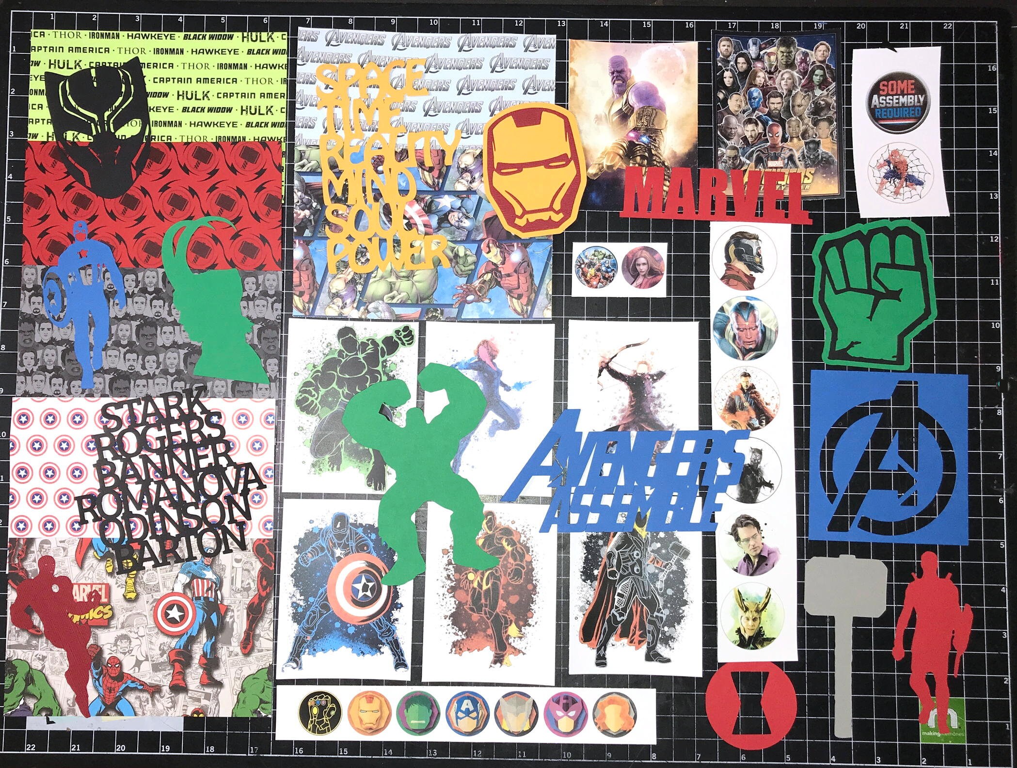 Avengers Scrapbook Kit. Paper Die Cuts Planner Stickers - Etsy