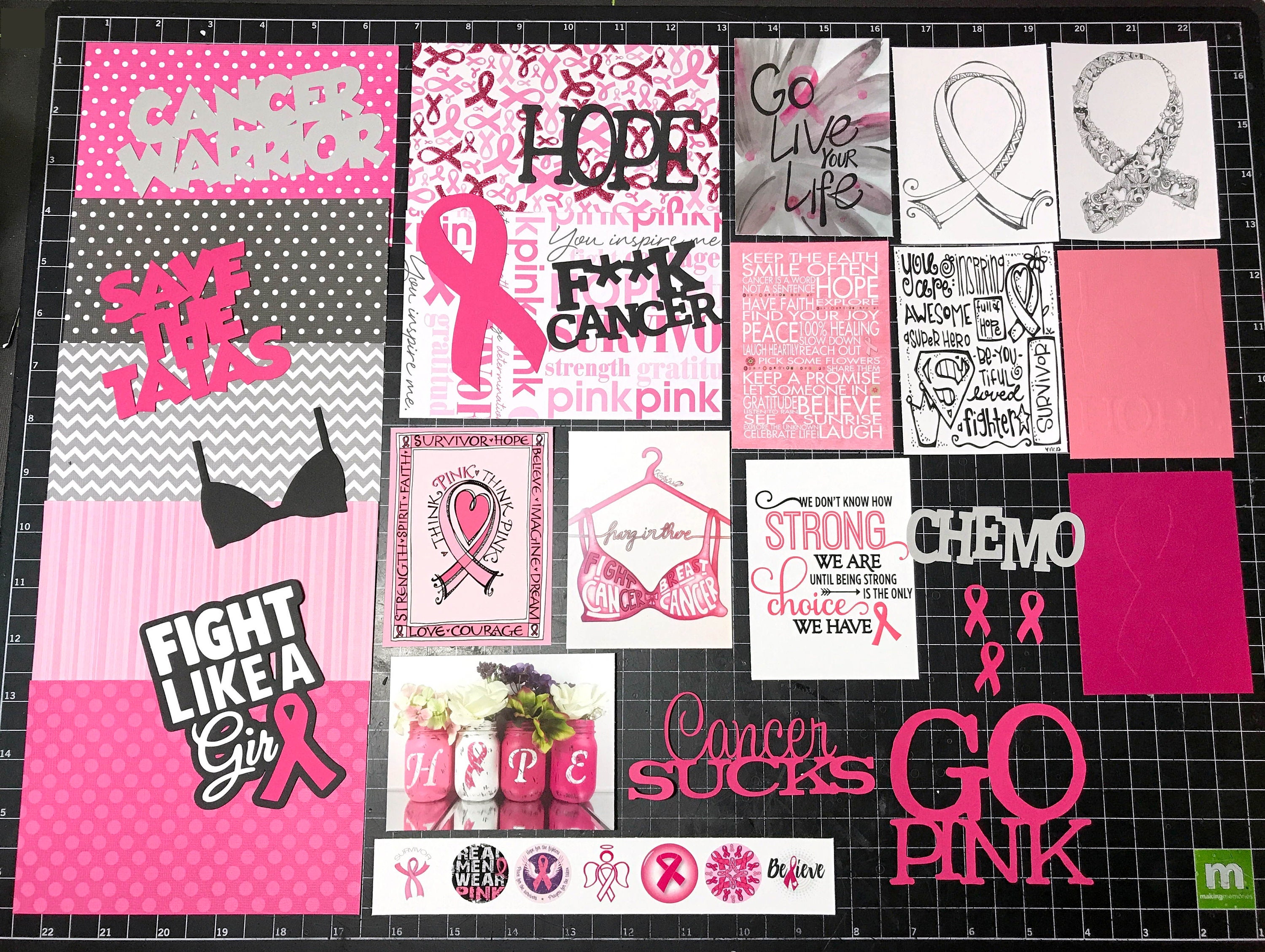 Breast Cancer Scrapbook Kit. Cancer Warrior Scrapbook | Etsy