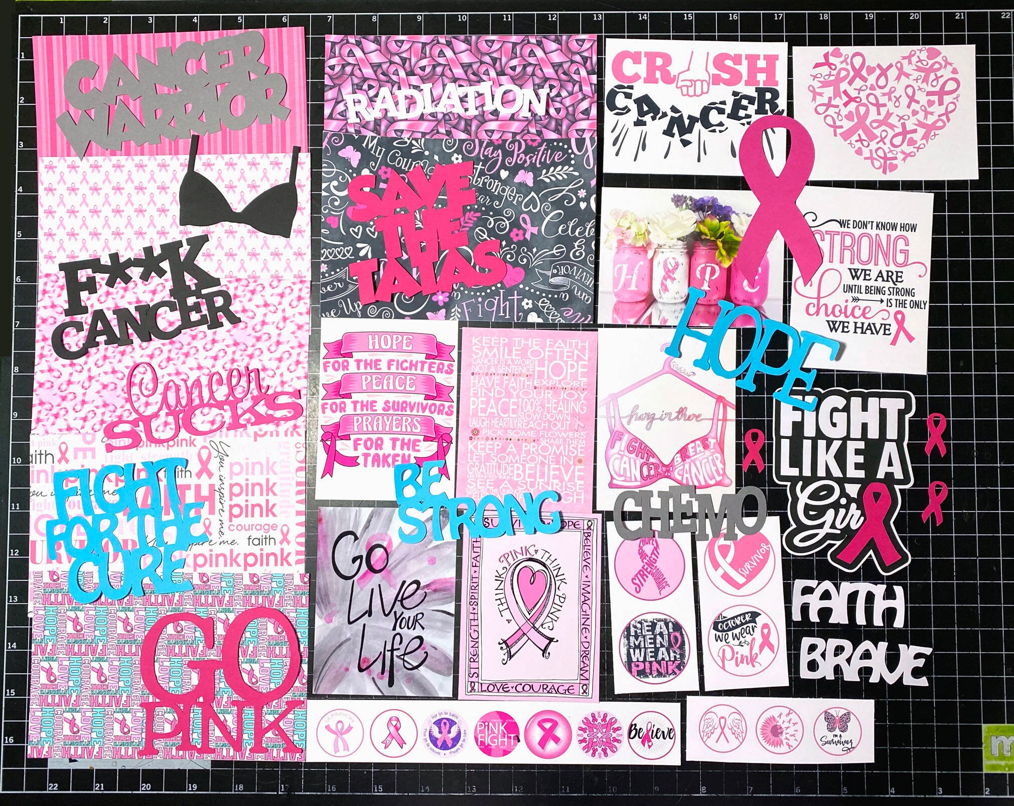 Breast Cancer Scrapbook Kit. Cancer Warrior Scrapbook - Etsy