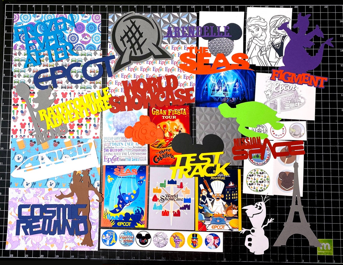 Disney World EPCOT Scrapbook Kit. Disney Scrapbook Figment - Etsy