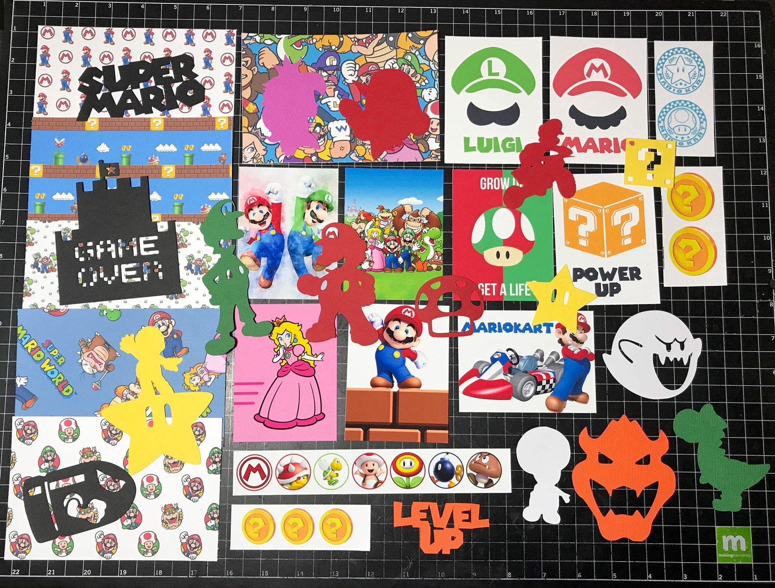 Super Mario Scrapbook Kit Nintendo Scrapbook Project Life - Etsy