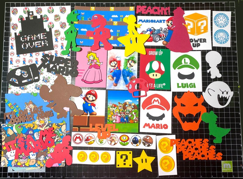 Super Mario Scrapbook Kit Nintendo Scrapbook, Project Life, Planner ...