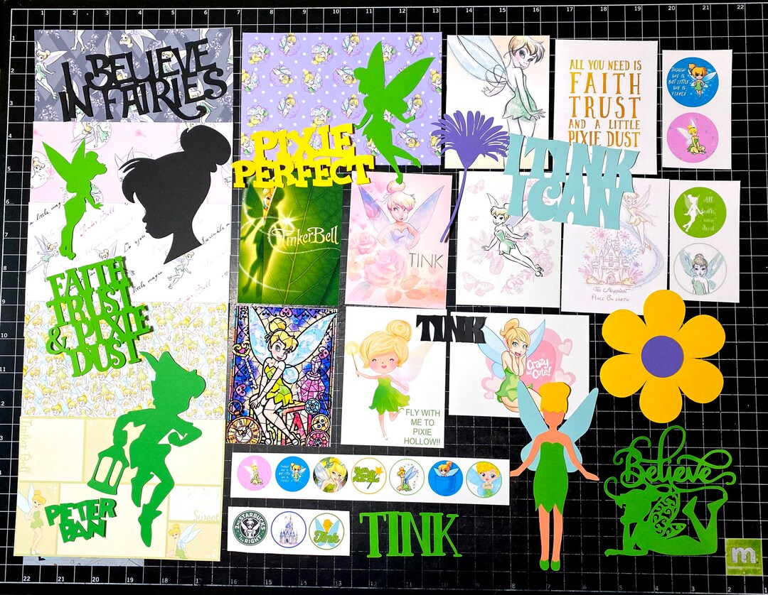 Tinkerbell Scrapbook Kit Disney Scrapbook, Project Life, Planner ...