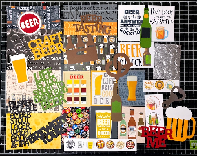 Beer Scrapbook Kit, Brewery, Craft Beer, Scrapbook Paper, Project Life ...