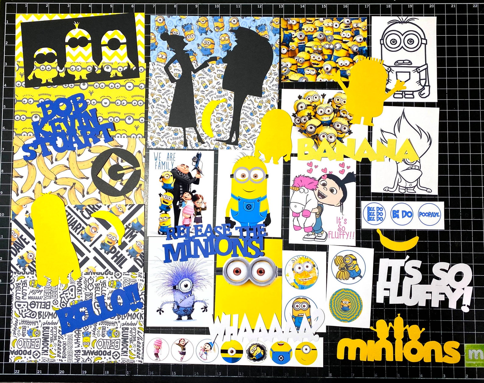Minions Scrapbook Kit Despicable Me Gru Scrapbook Paper - Etsy