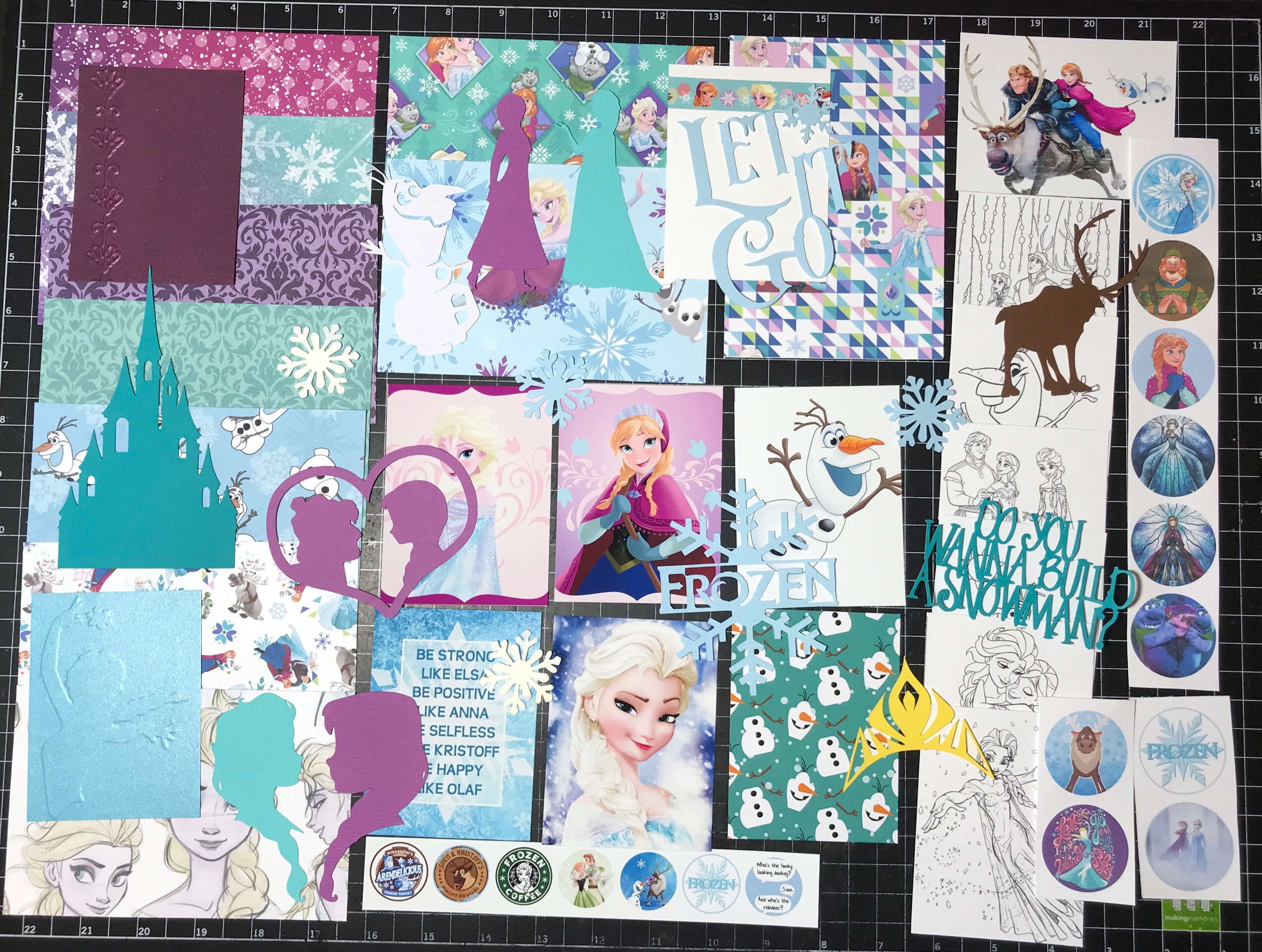 Frozen Scrapbook Kit Disney Scrapbook Scrapbook paper Elsa | Etsy