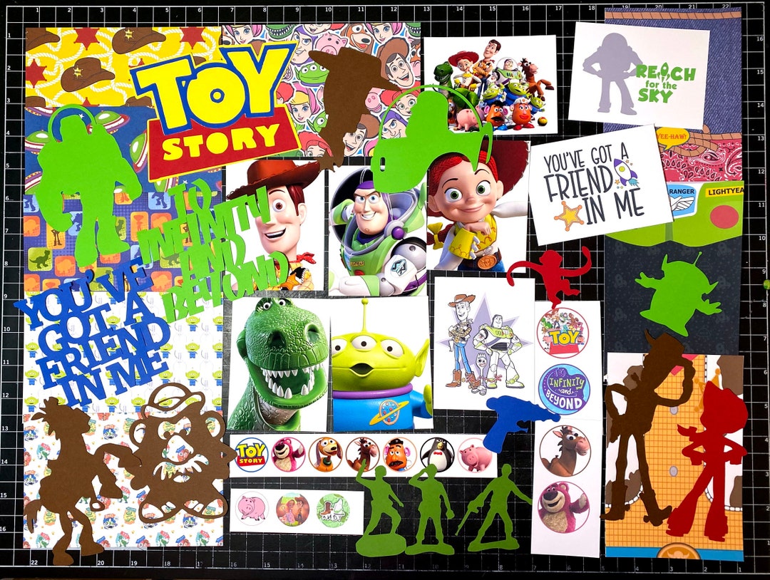TOY STORY Scrapbook Kit!! Disney Scrapbook, Pixar Buzz Lightyear Woody ...