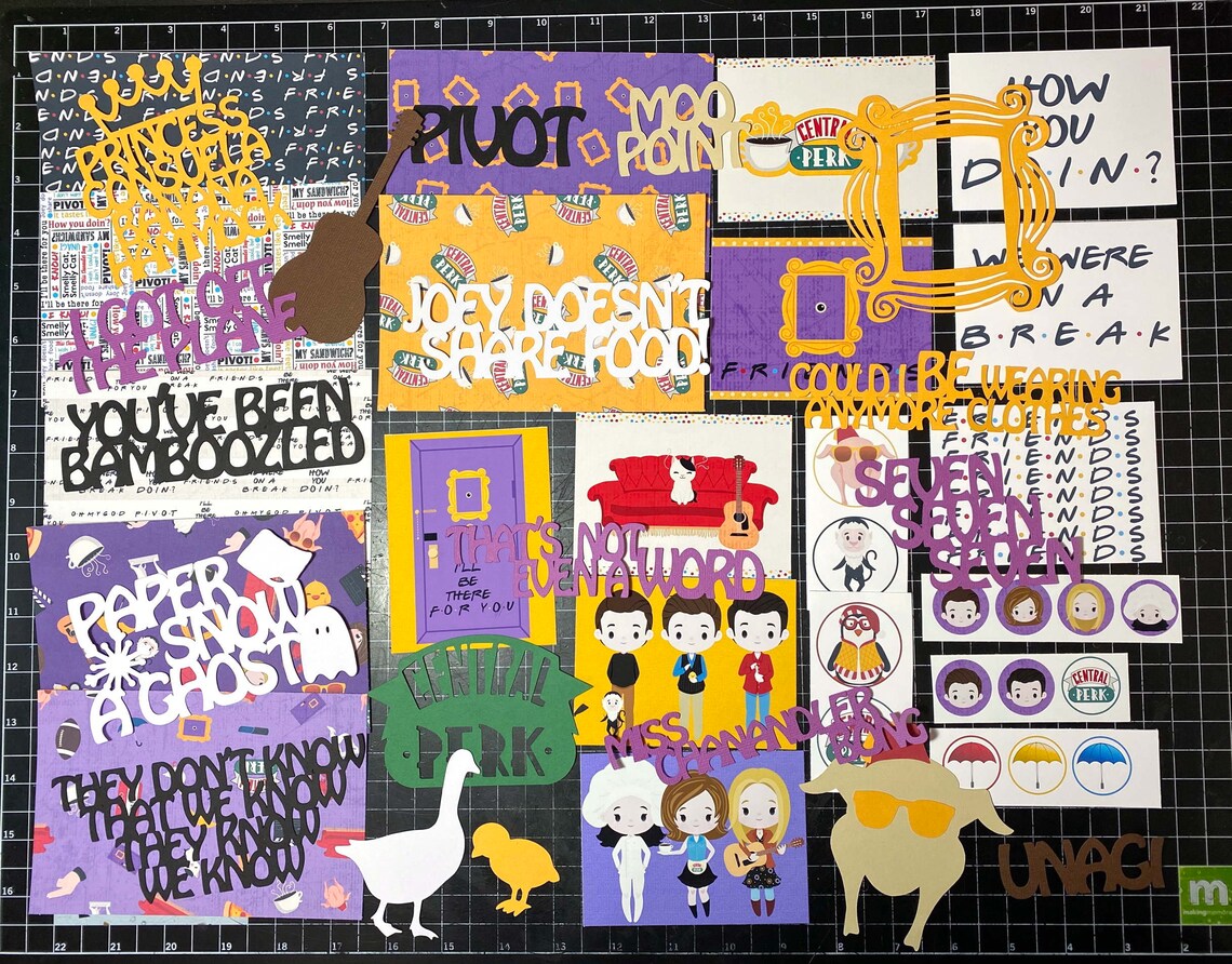 FRIENDS Scrapbook Kit. Friends TV Show Scrapbook Kit | Etsy