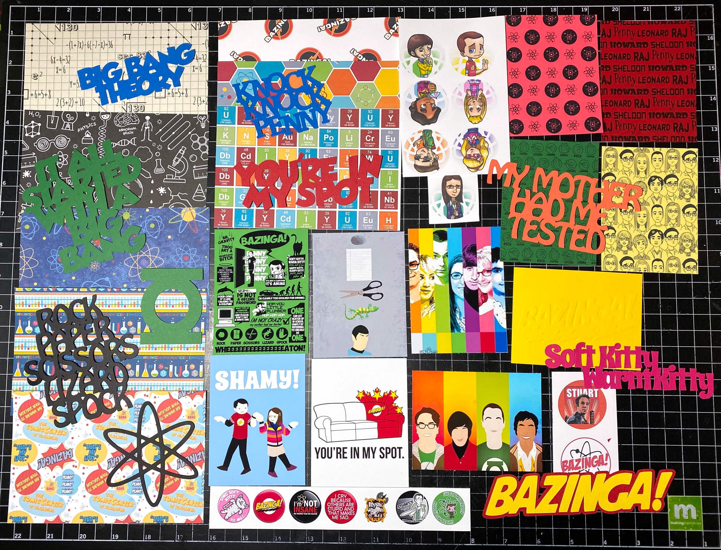 Big Bang Theory Scrapbook Kit. Scrapbook Paper, Die Cuts Project Life ...