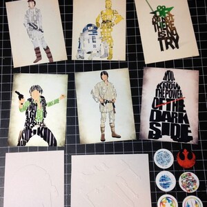 Star Wars Scrapbook Kit Character Scrapbook Paper Die Cuts | Etsy