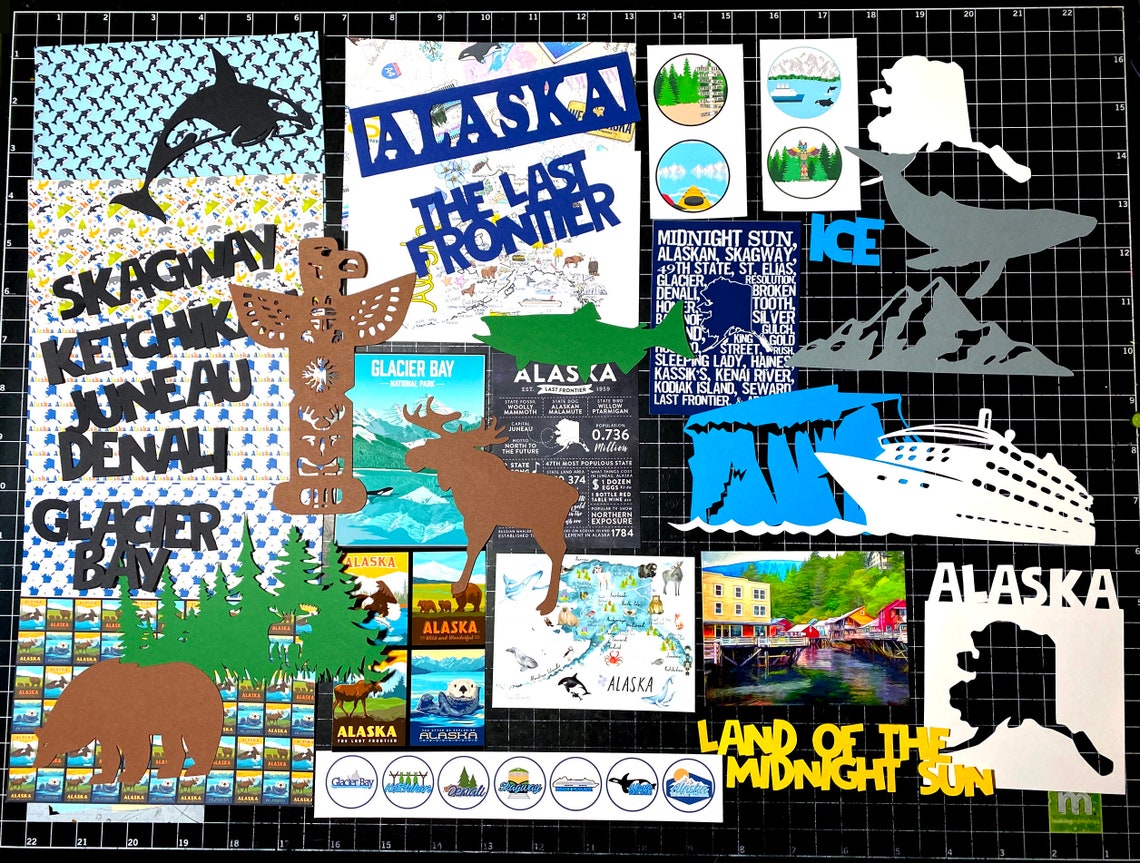 ALASKA Scrapbook Kit Die Cuts Project Life Scrapbook Paper - Etsy