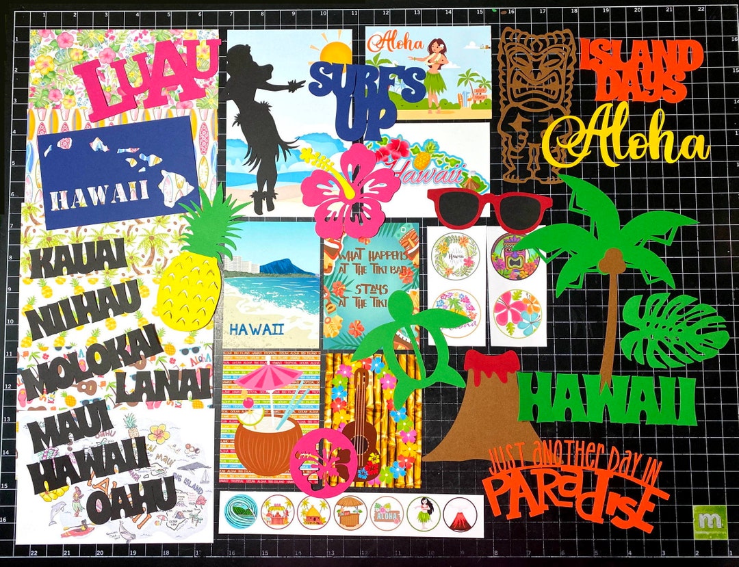 HAWAII Scrapbook Kit! Die Cuts, Project Life, Scrapbook Paper, Planner ...
