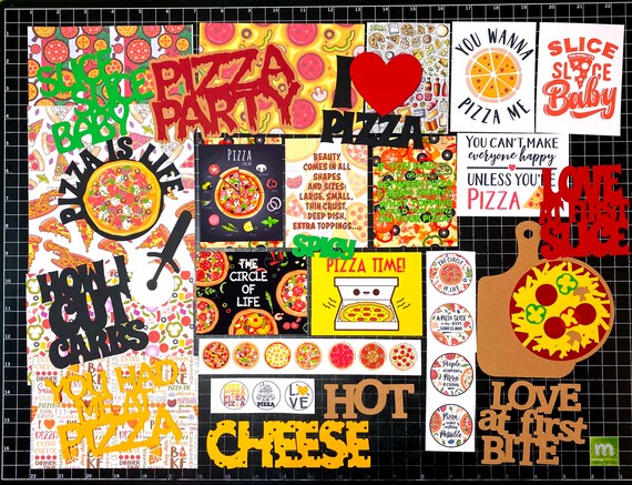Pizza Party Scrapbook Kit Scrapbook Paper Project Life Die - Etsy