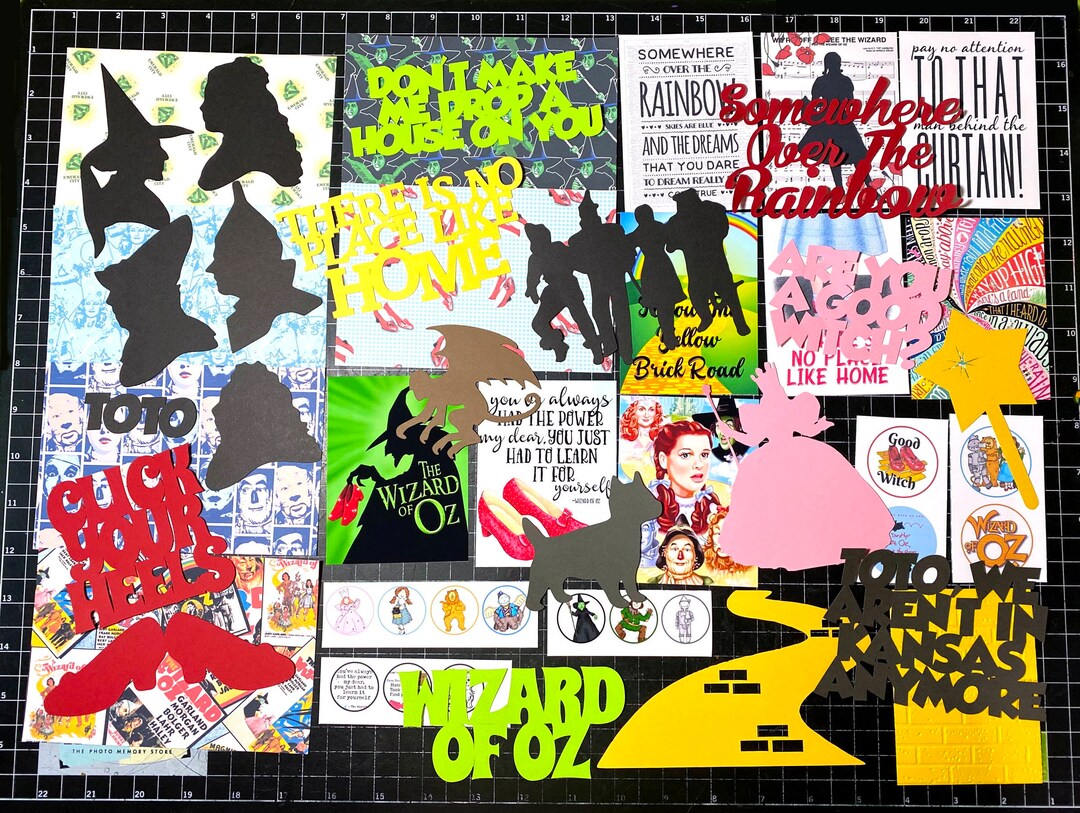 Wizard of Oz Scrapbook Kit. Oz Scrapbook Paper, Die Cuts, Planner ...