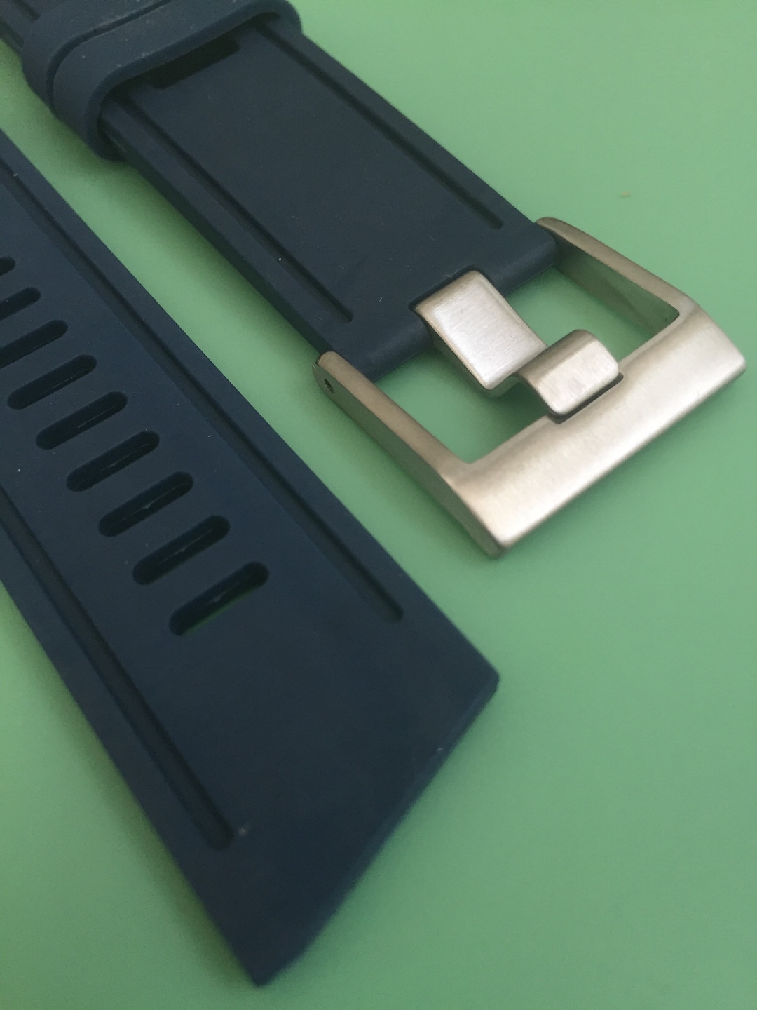 Vintage Iconic Style Retro Navy Blue Silicone Rubber Diver Watch Strap ...