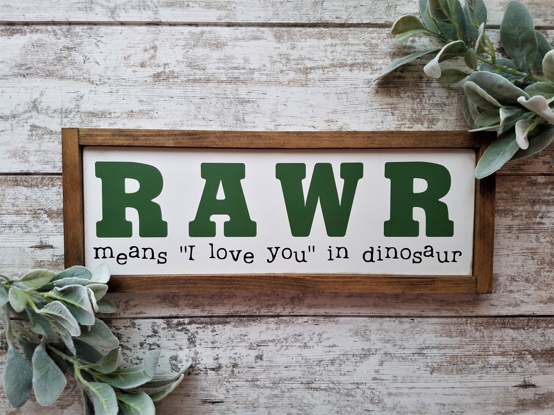 RAWR Sign 19.5 by 7.5 Dinosaurs Boy's - Etsy