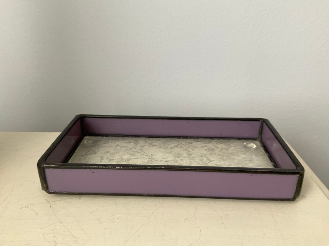 Lavender Tray Stained Glass Dresser Tray Jewelry Tray - Etsy