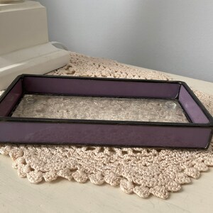 Lavender Tray Stained Glass Dresser Tray Jewelry Tray - Etsy