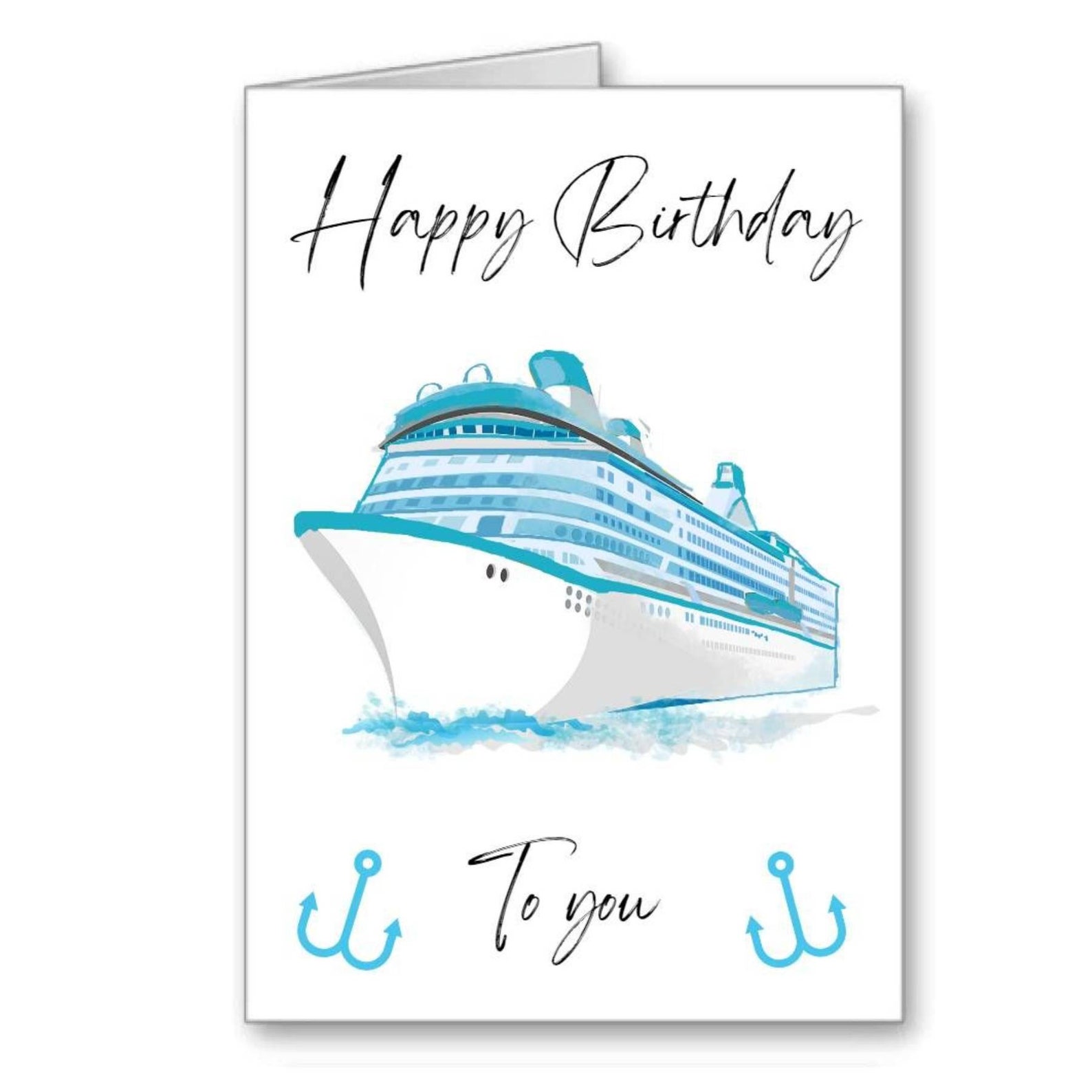 Happy Birthday Cruise Ship Liner Captain Card supplied With Envelope - Etsy